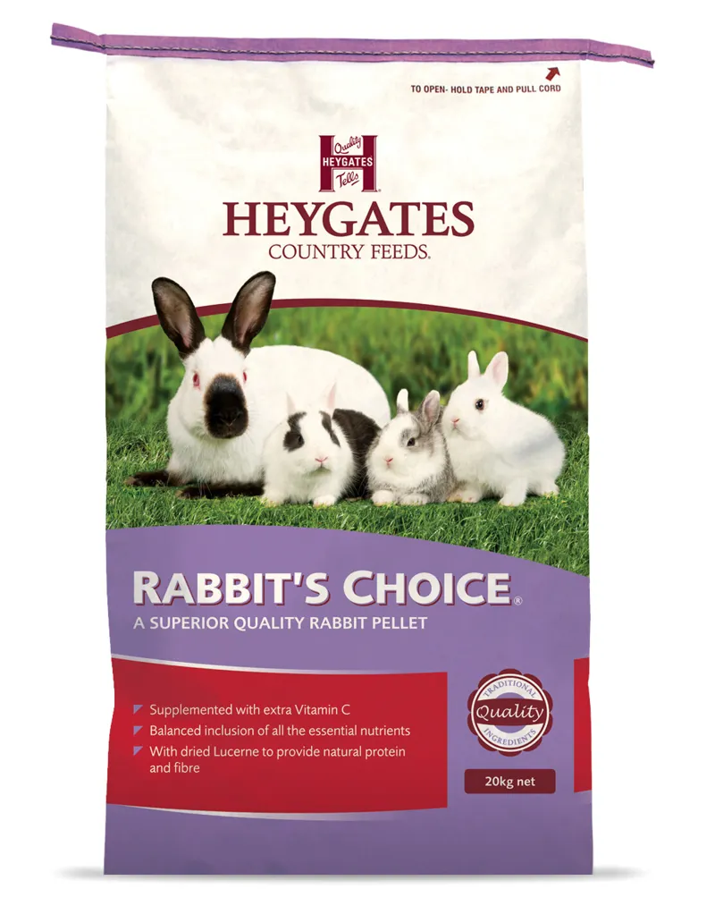 HEYGATES RABBITS CHOICE PELLETS 20KG